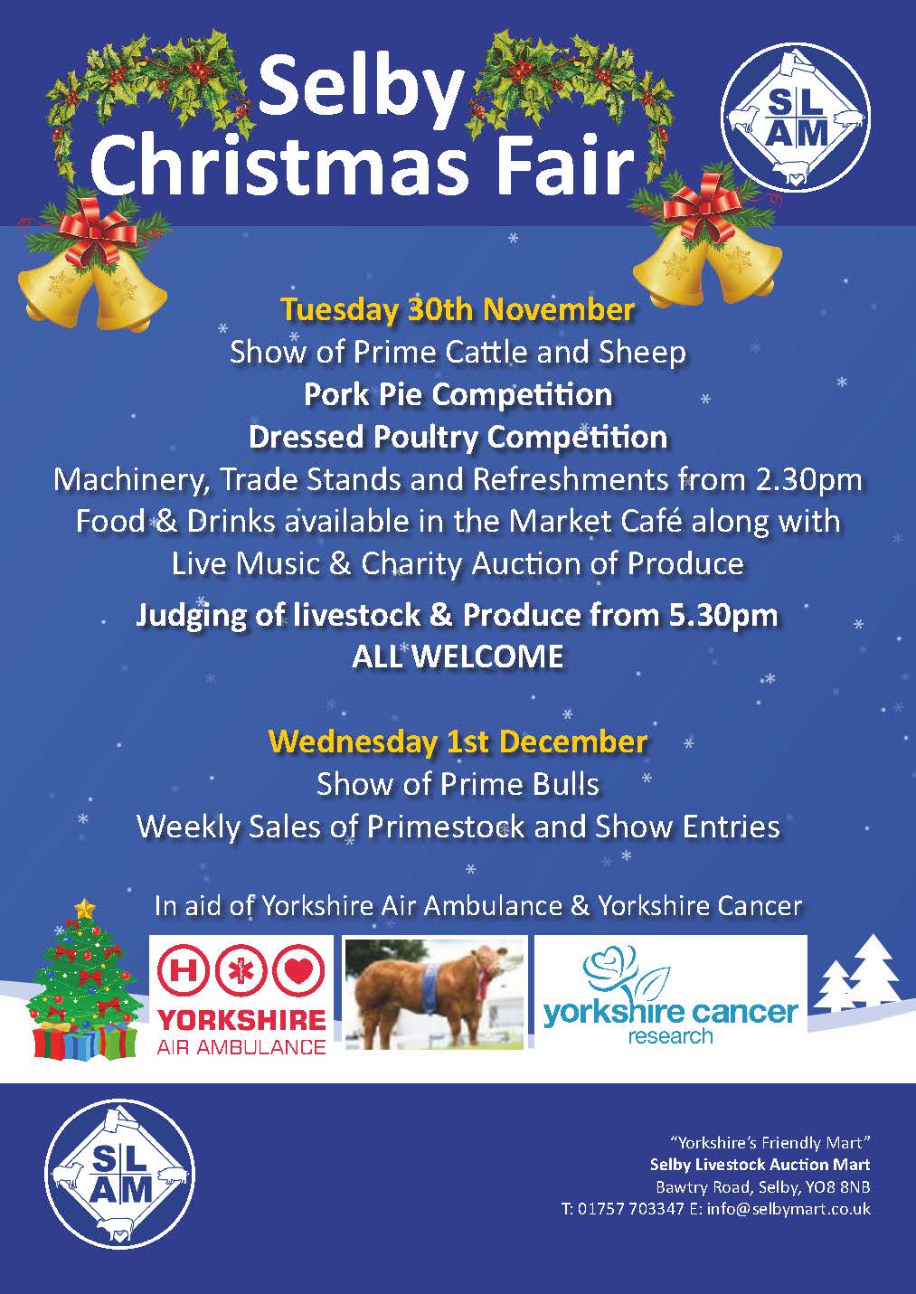 christmas 2021 front - Selby Livestock Auction Mart